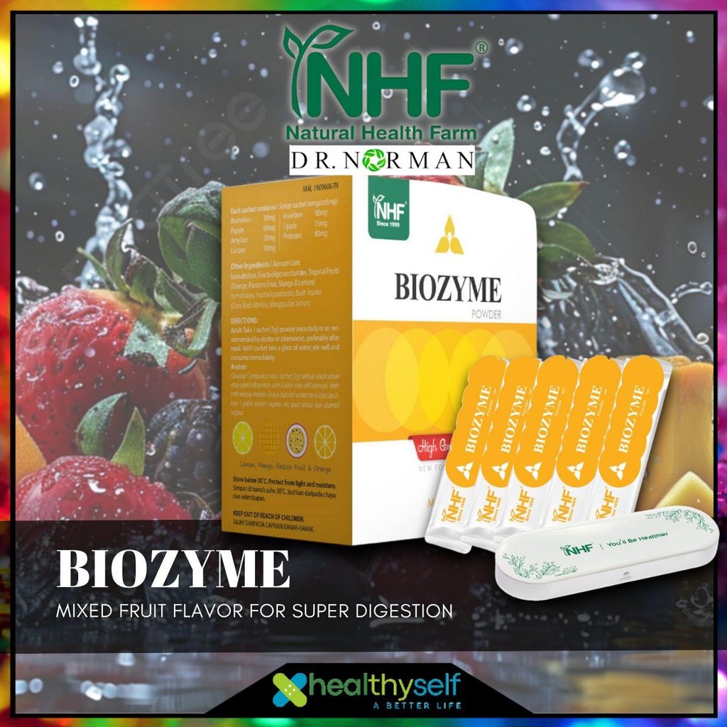 NHF x DR NORMAN Biozyme Powder Mixed Fruit Flavor Help Digestion Issue ...