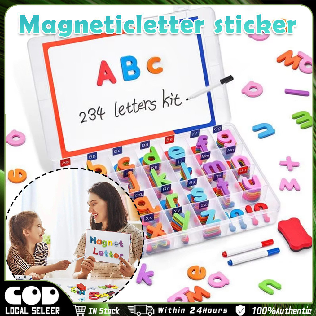 Learn ABC/ 123 Magnetic For Kids Letter Magnetic Black Board Toys ...