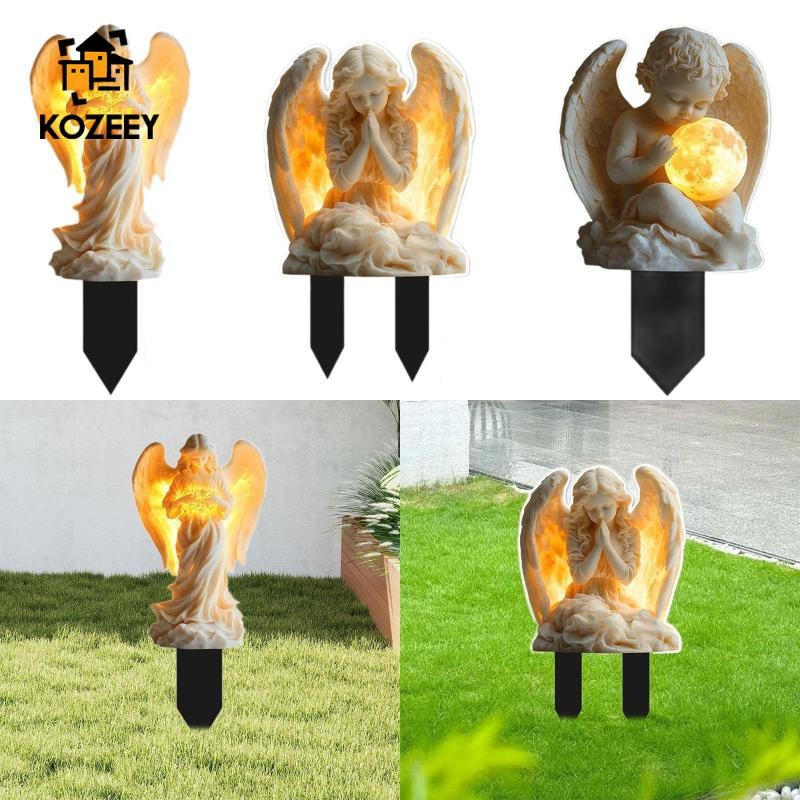 KOZEEY Angel Wing Garden Stake Angel Sign Artwork Acrylic Pathway Decor ...