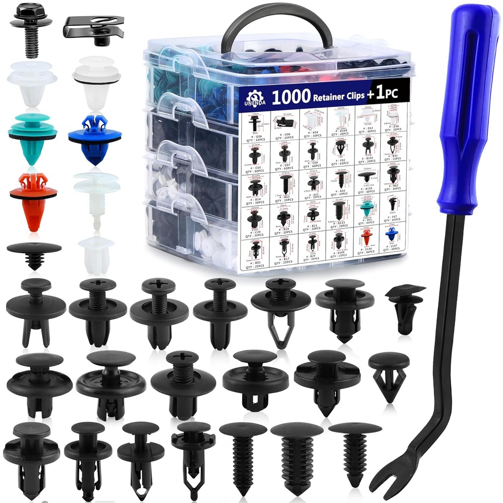 Car Push Retainer Clips 30 Most Popular Sizes Fasteners 1001 PCS ...