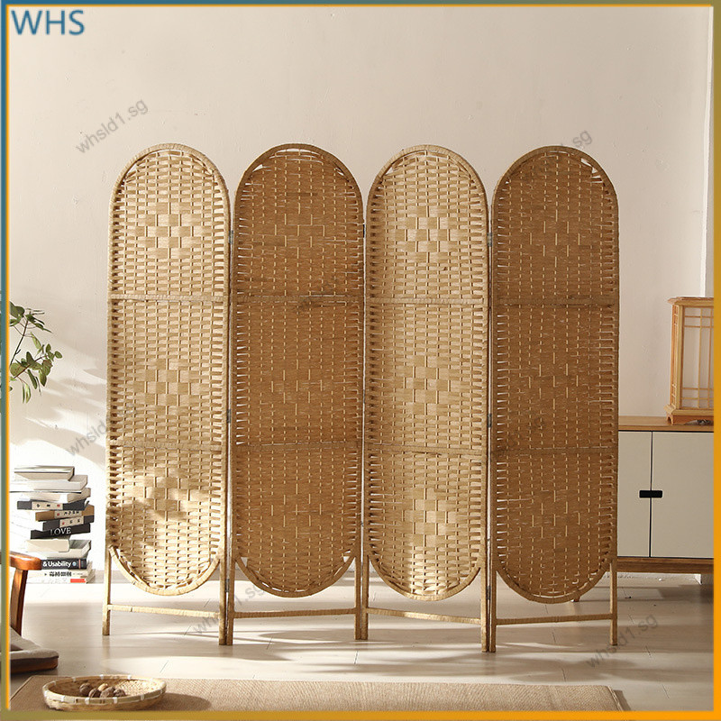 Folding Screen Partition Korean-Style Solid Wood Frame Foldable and ...