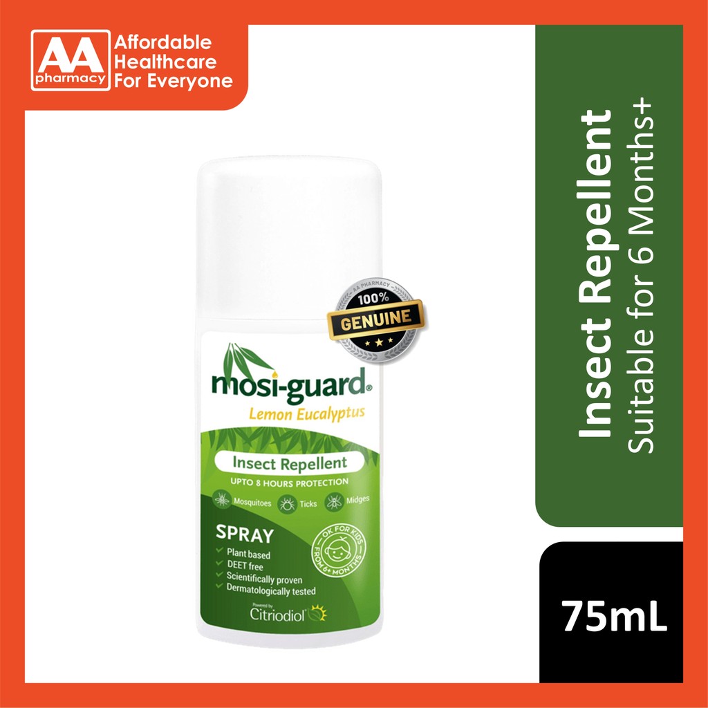 Mosi-guard Lemon Eucalyptus Insect Repellent Spray 75mL | Shopee Malaysia