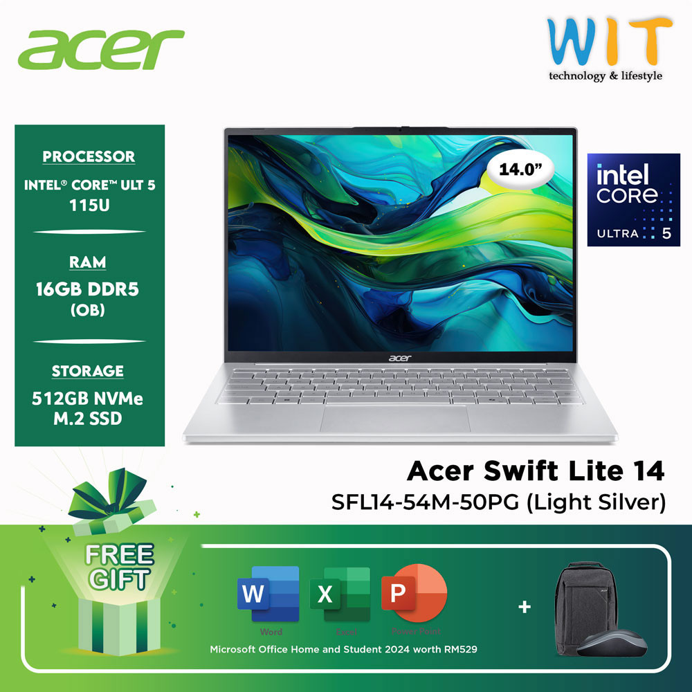 Acer Swift Lite 14 SFL14-54M-50PG /SFL14-54M-57WD (Intel Core Ultra 5 ...