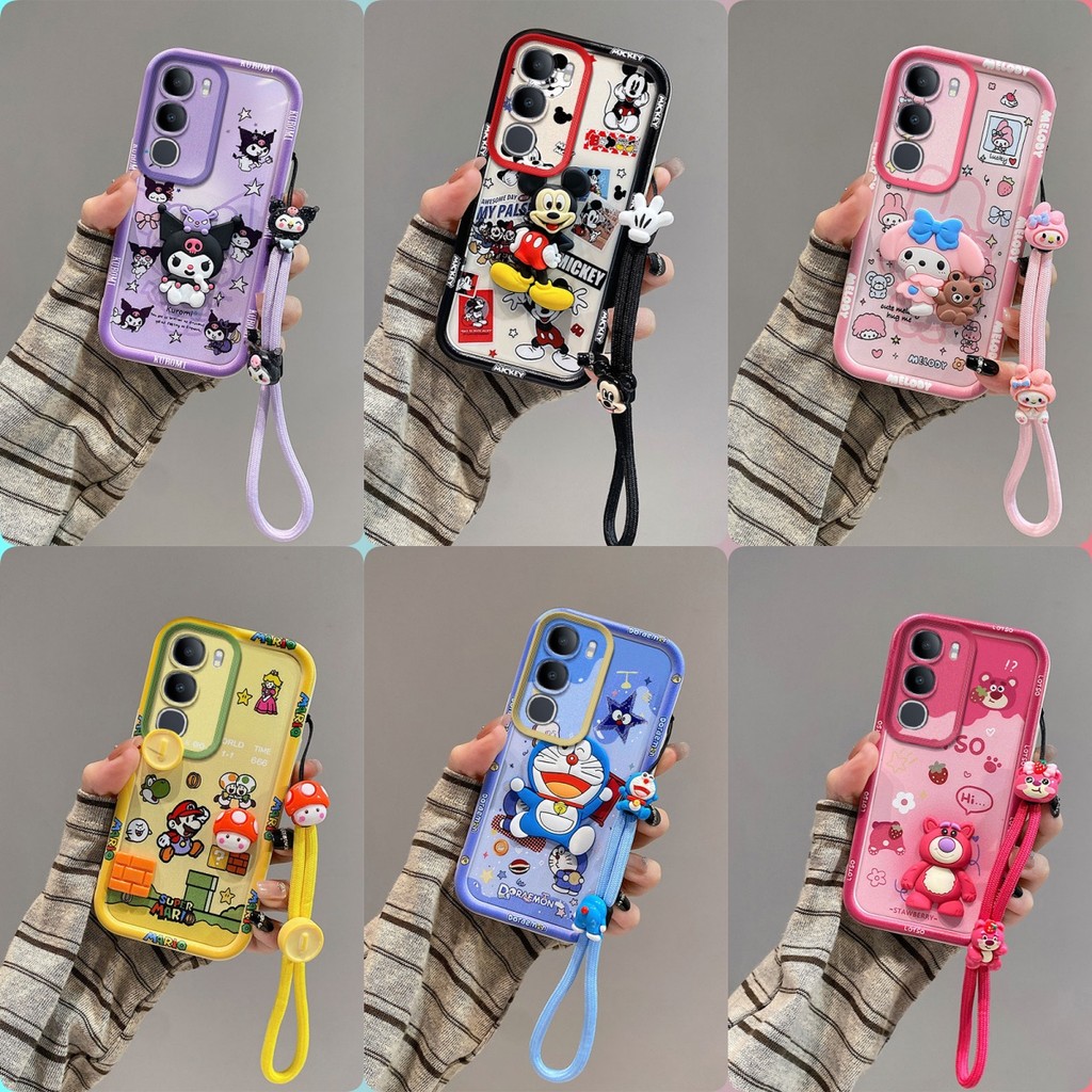 Casing VIVO Y19s Y19s PRO Anime watak pelekat patung shell telefon ...