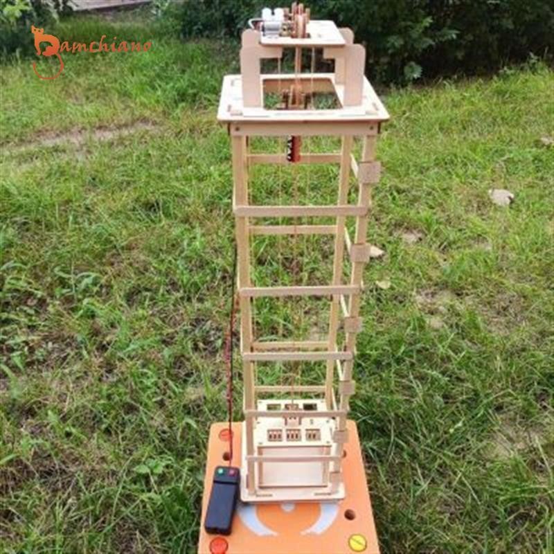 gamchiano Wooden Elevator Model Self Assembly Science Experiment Kit ...