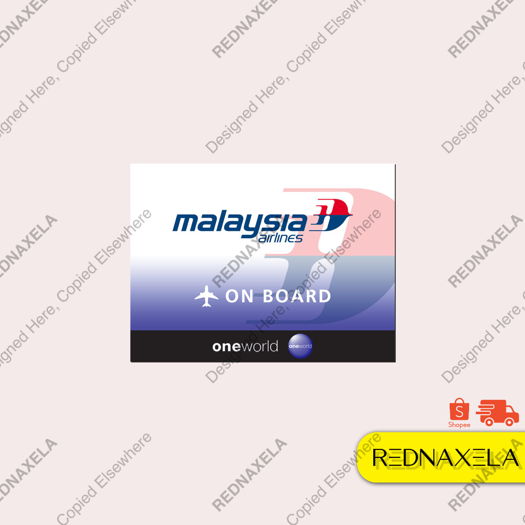 Malaysia Airlines Vinyl Stickers Suitcase Stickers On Board Sign ...