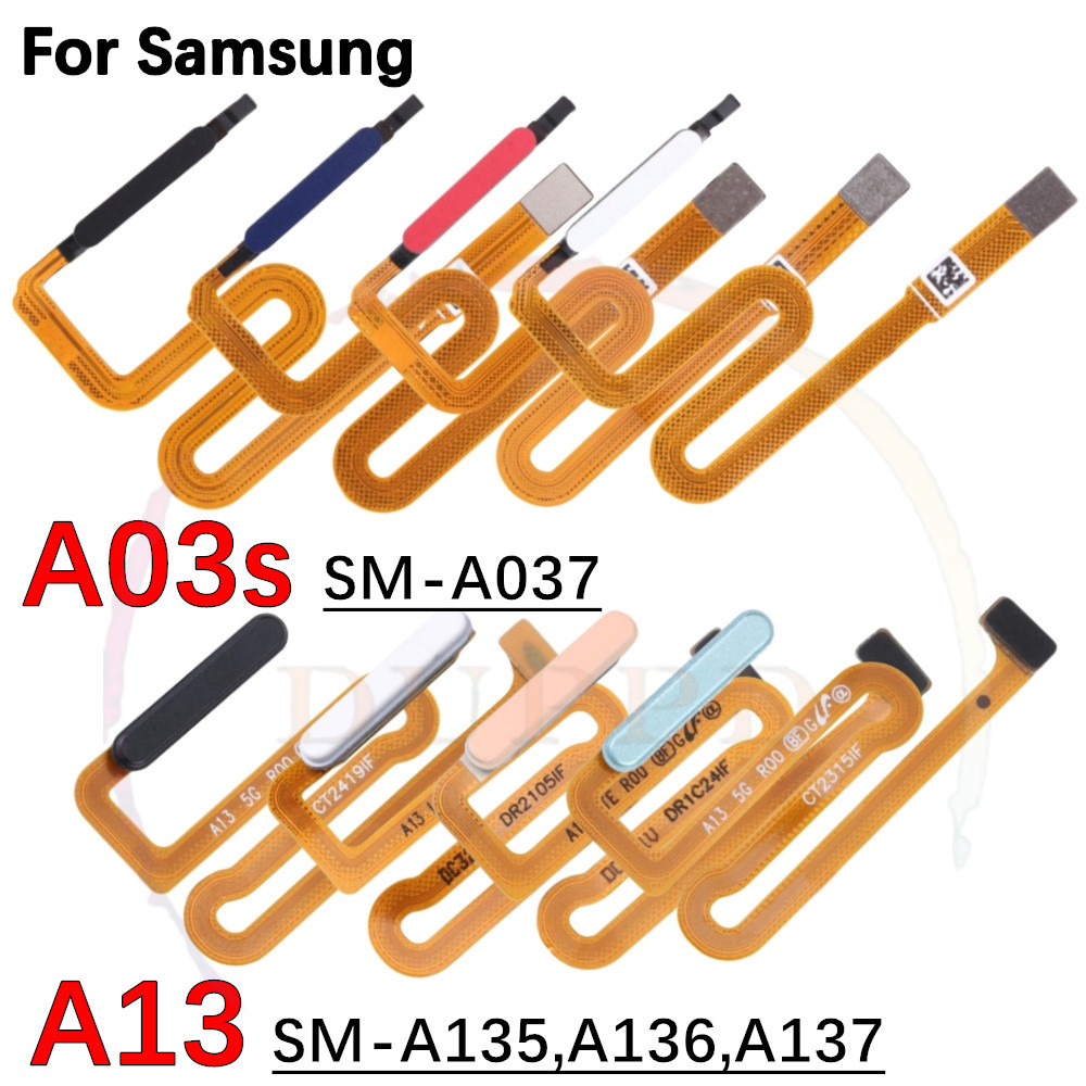 For Samsung A13 A135 A136 A137 A03s A037 Home Button Fingerprint Sensor ...
