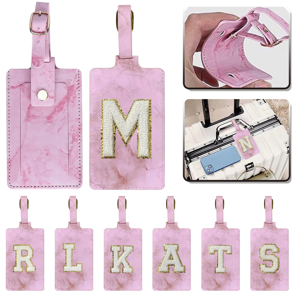 READY STOCK Embroidery sticker PU Leather Luggage Tag & Passport Cover ...