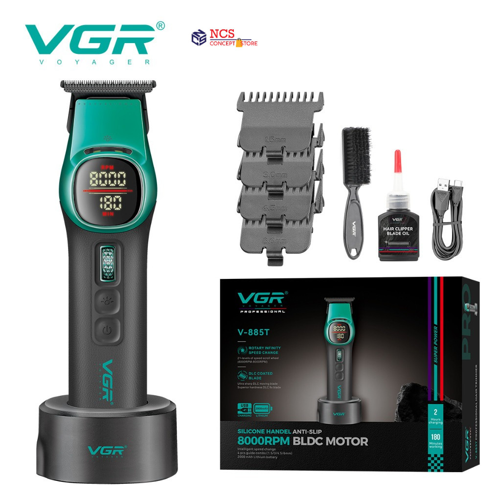 VGR V-885T / V-885C Professional Hair Clipper Barber Waterproof Hair ...