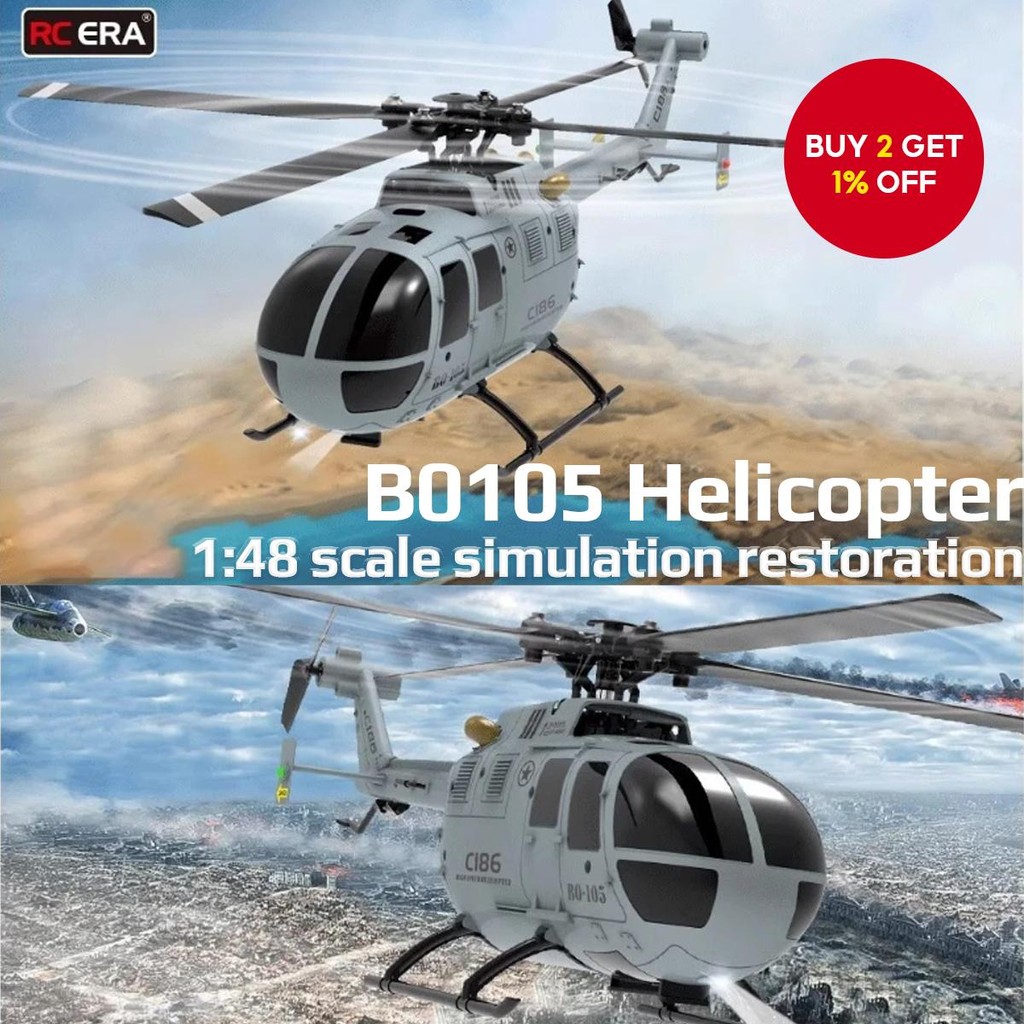 RC ERA 1/48 C186 4CH Remote Control Helicopter with Gyroscope, One-Key ...