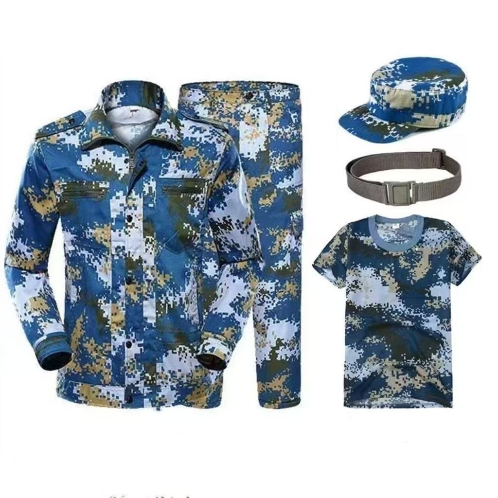 Thin Student Men Women Military Training Suit Camouflage Uniform High ...