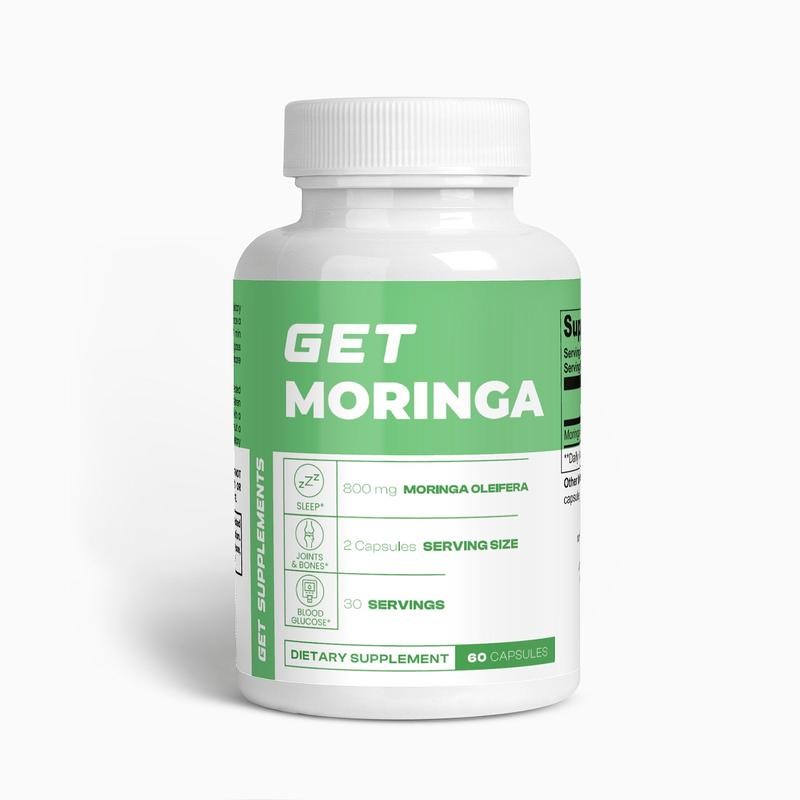GET MORINGA - 800mg Moringa Oleifera Leaves Capsules, 60 Vegan-Friendly ...