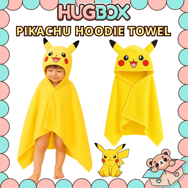 HugBox Pokemon Towel Pikachu Towel Tuala Mandi Cartoon Tuala Kartun ...