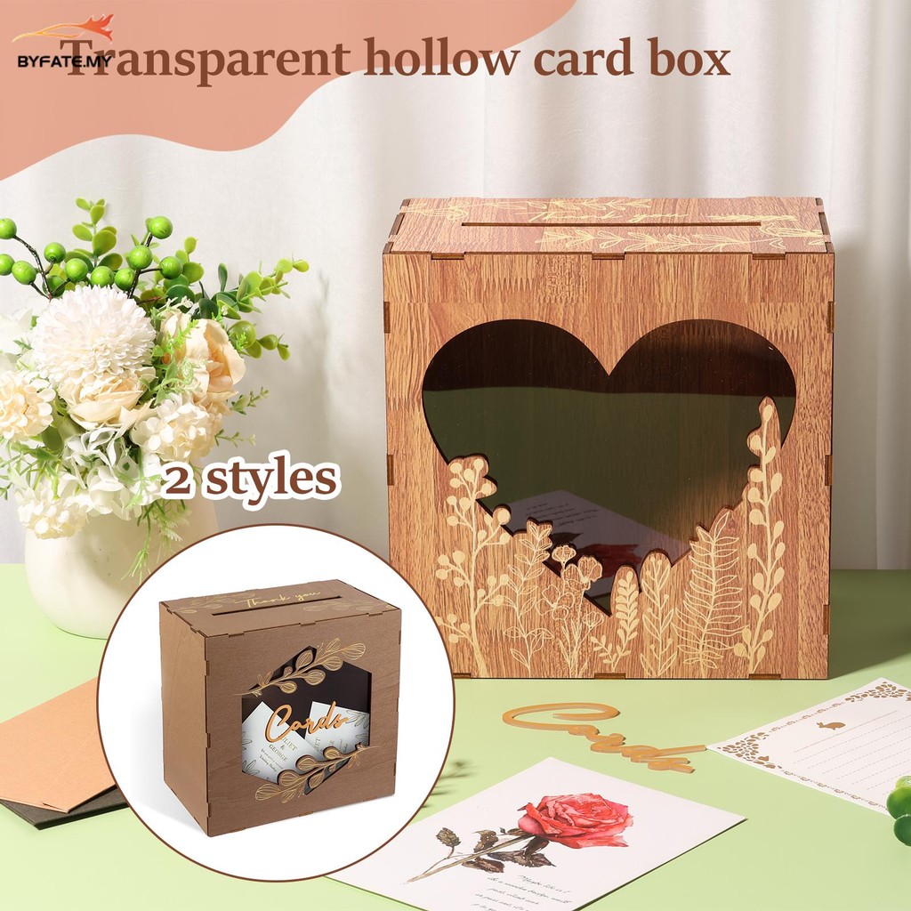 Wooden Envelope Card Box Creative Wedding Reception Card Box with ...