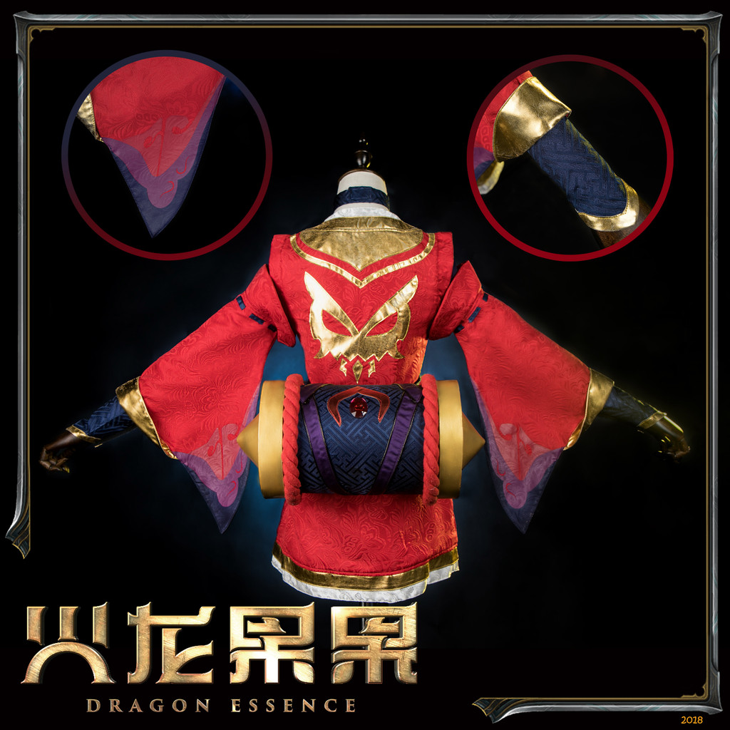 Dragon Fruit LOL League of Legends Fishy Red Moon Akali cos Costume ...