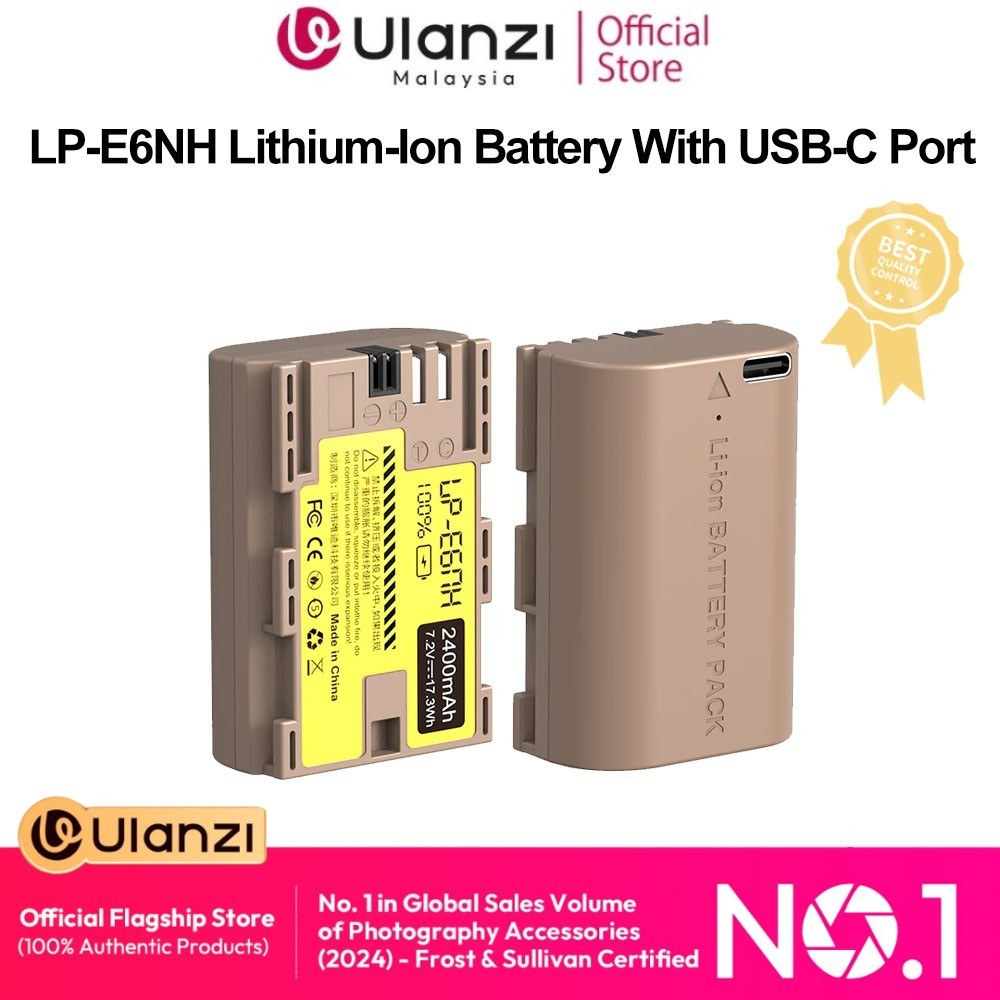 Ulanzi Canon LP-E6NH Type Lithium-Ion Battery With USB-C Charging Port ...