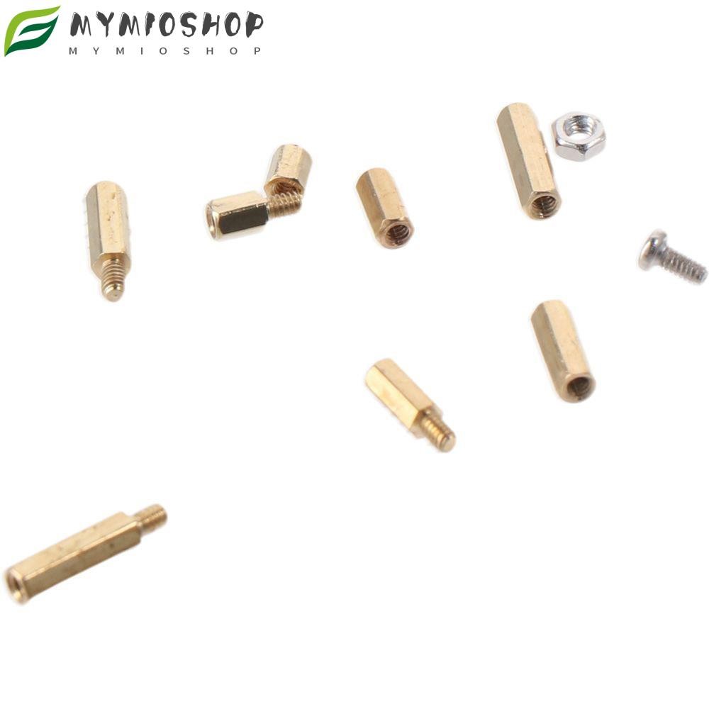MIOSHOP 300pcs Hex Brass Spacer, Male Female Gold Standoff Screw Nut ...