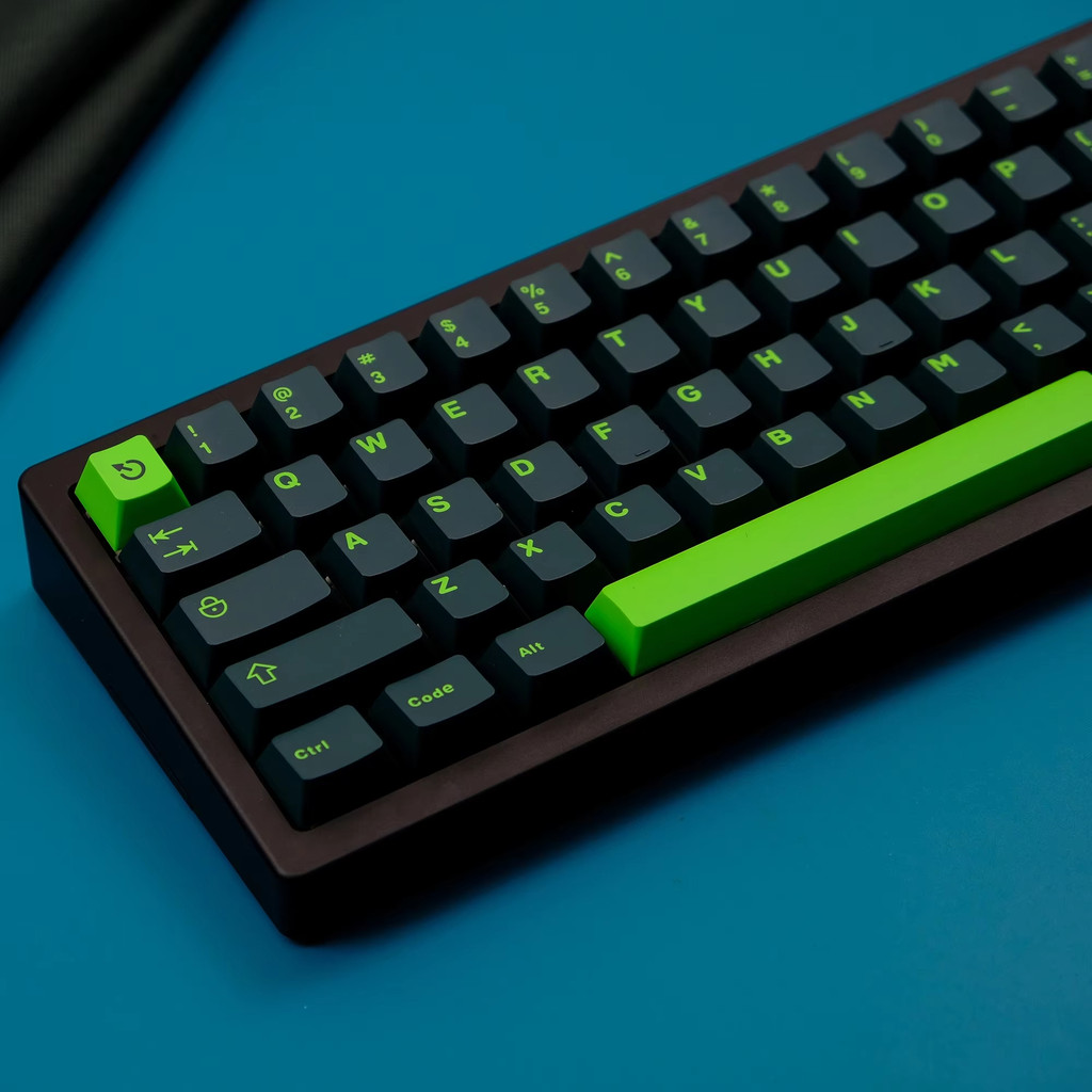 132 Keys Ink Green PBT Keycap Set Cherry Profile Double Shot Keycaps ...