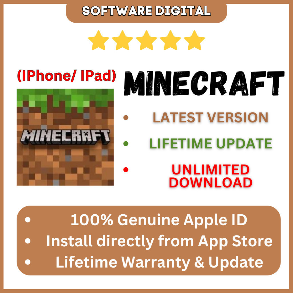 Minecraft IPhone IPad Game Lifetime IOS Download 913 | Shopee Malaysia