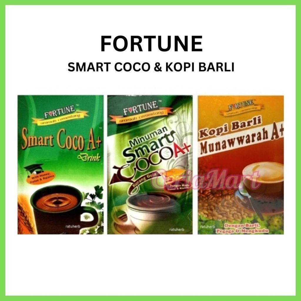 FORTUNE SMART COCO A+ / LESS SUGAR / KOPI BARLI 15'S X 21G | Shopee ...