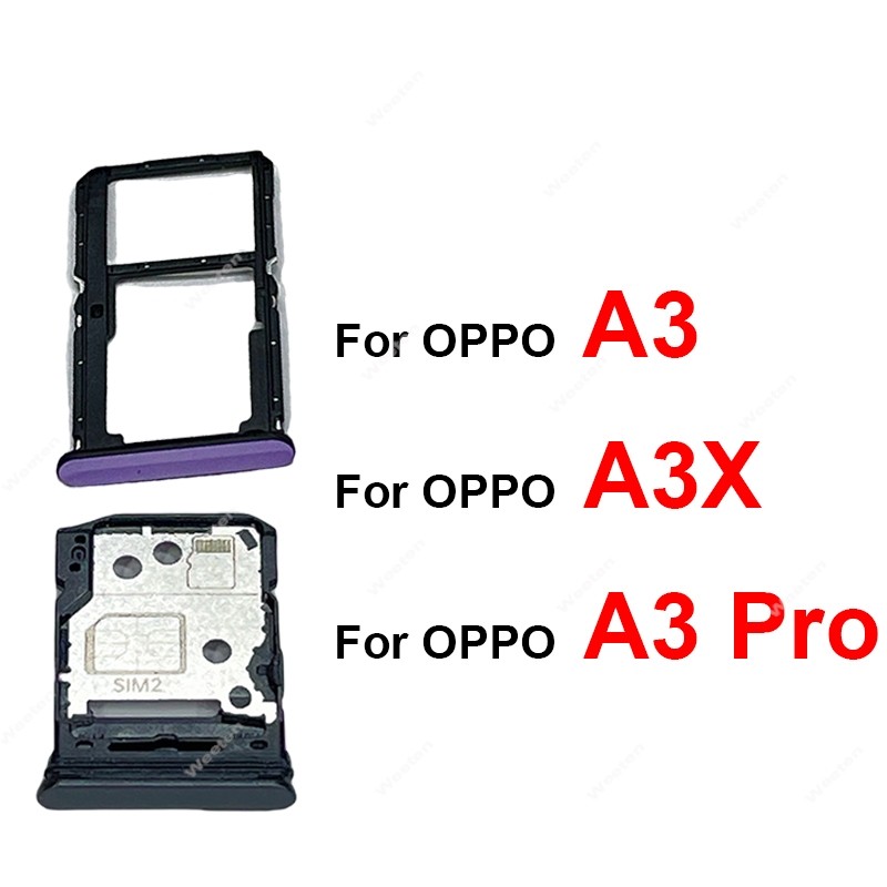 Sim Card Slot Reader Adapter For OPPO A3 A3X A3 Pro 4G 5G Sim Card Tray ...