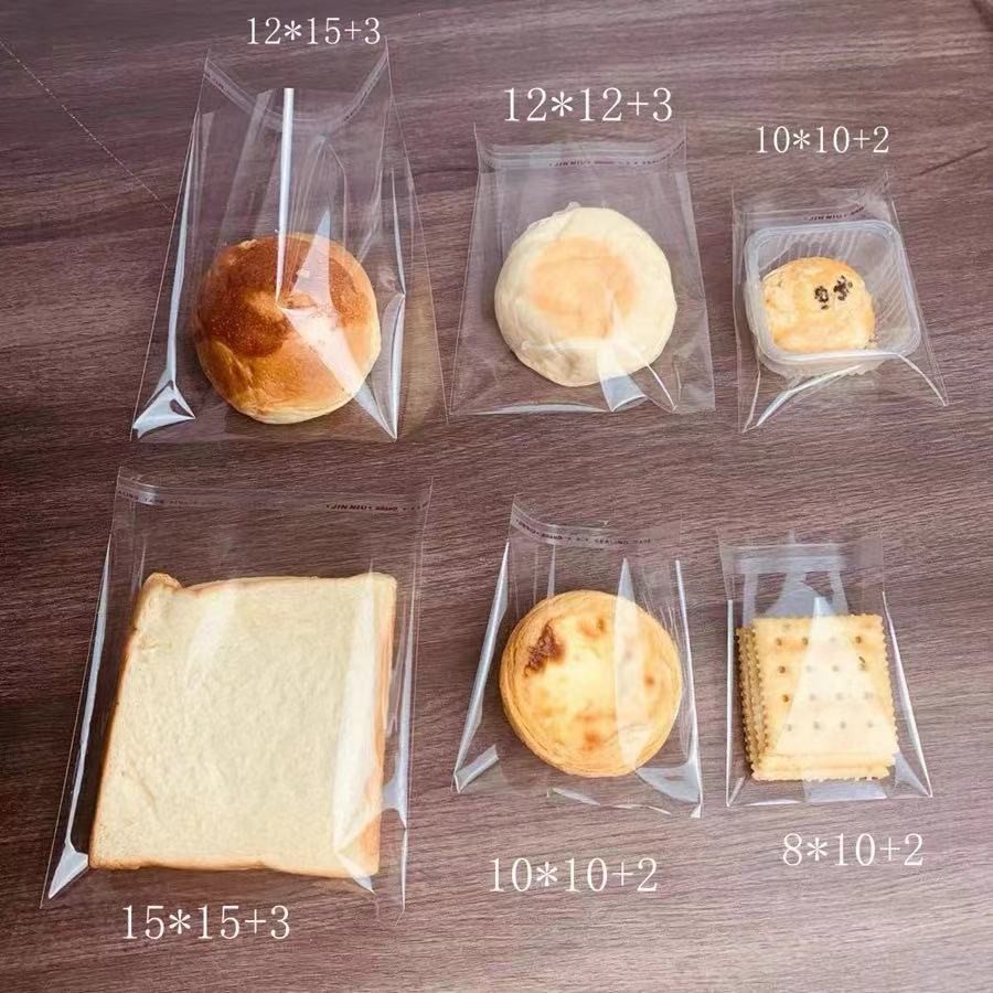 Biscuit Bread Packaging Bag Ziplock Bag Self-Adhesive Bag Transparent ...