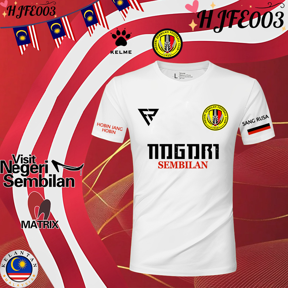 Baju Supporters Negeri Sembilan Fc T-shirt 2025 Jersey Graphic Printed ...