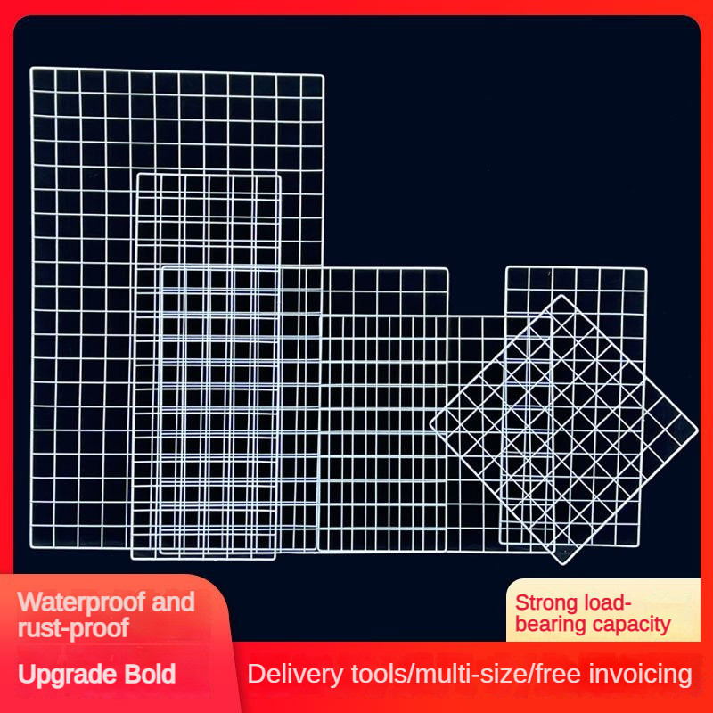 Grid Mesh Rangka Besi Latar Belakang Foto Hiasan Dinding Rak Gantung ...