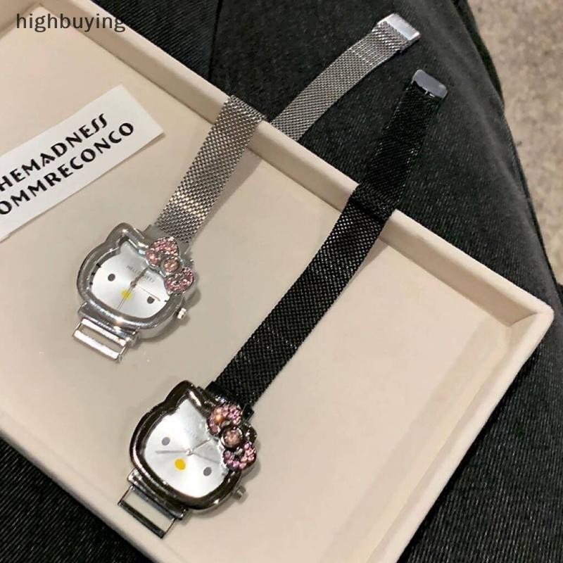 HBMY Cute Sanrio Hello Kitty Shining Zircon Watch Fashion Kawaii Woman ...