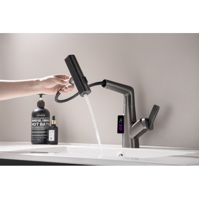 Innovative Smart Sink & Water Tap with Interactive Display, Pull-Down ...
