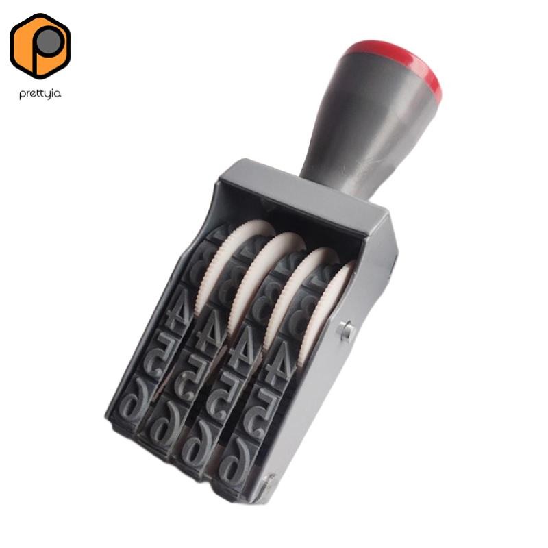 [prettyia] Numbering Stamp Number Seal Rolling Stamp Rubber 4 Digits ...