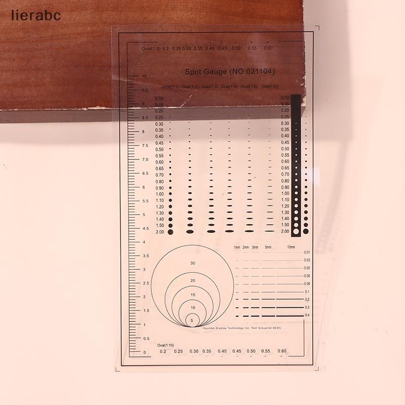 LIE 1/2pcs Spot Gaugeparison Card Ruler Point Dot Line Gauge Scratched ...