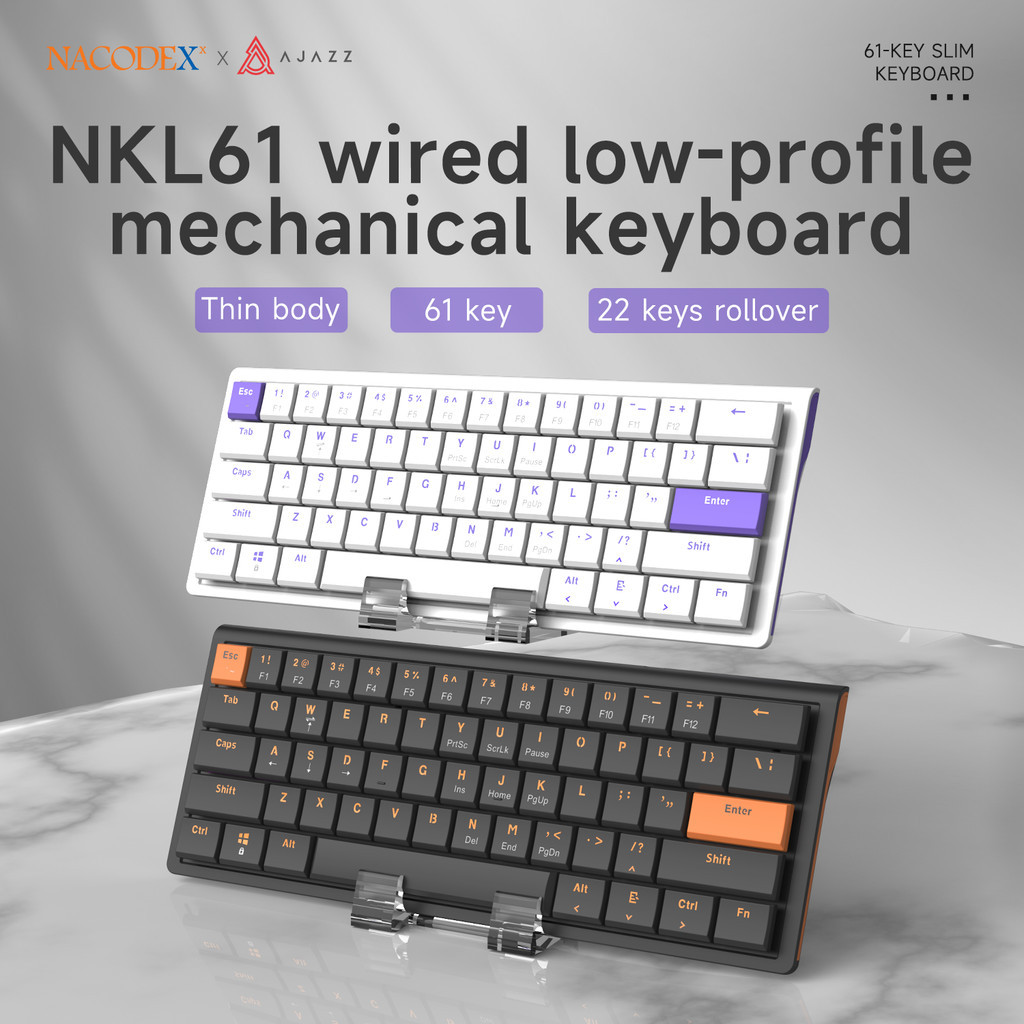 Ajazz X Nacodex NKL61 Wired Low Profile Mechanical Keyboard | Shopee ...