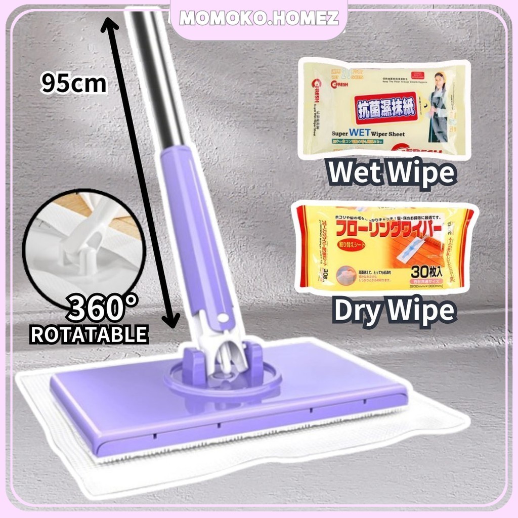Mop Tisu Pakai Buang Wet Dry Wipe Tissue Wipes Kertas Pengelap Lantai ...