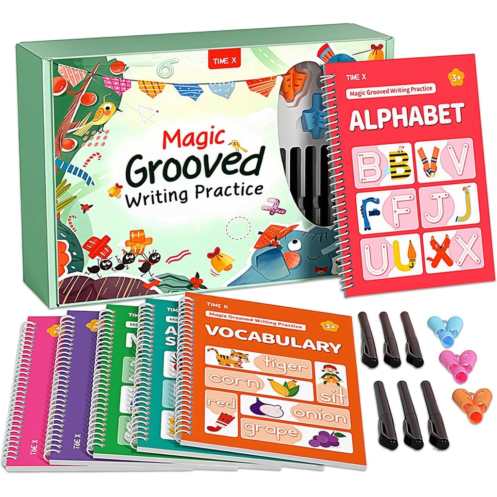 Magic Grooved Writing Practice Books, Reusable Handwriting Practice ...