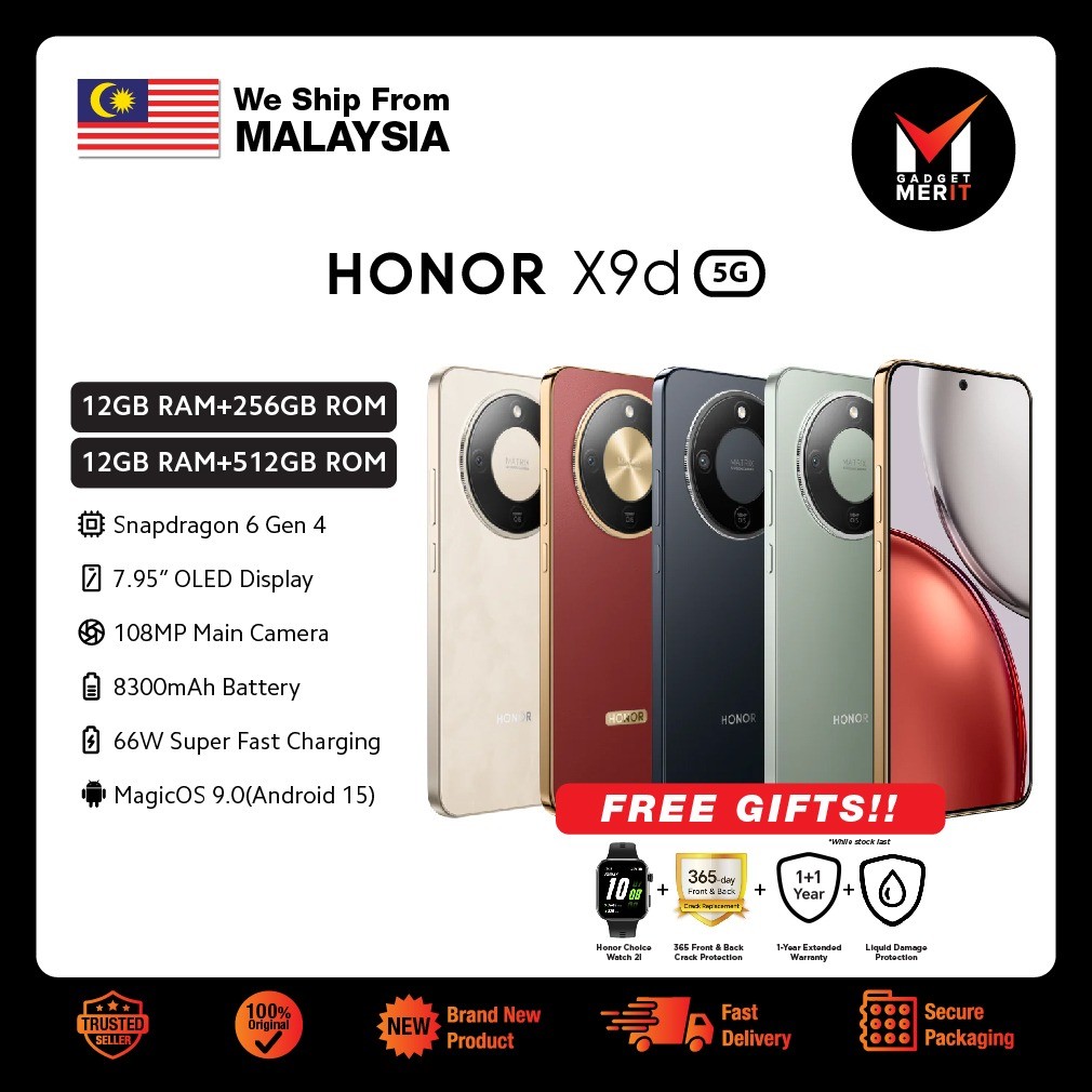 Honor X9d 5G Smartphone | Qualcomm Snapdragon 6 Gen 4 | 6.79" AMOLED ...