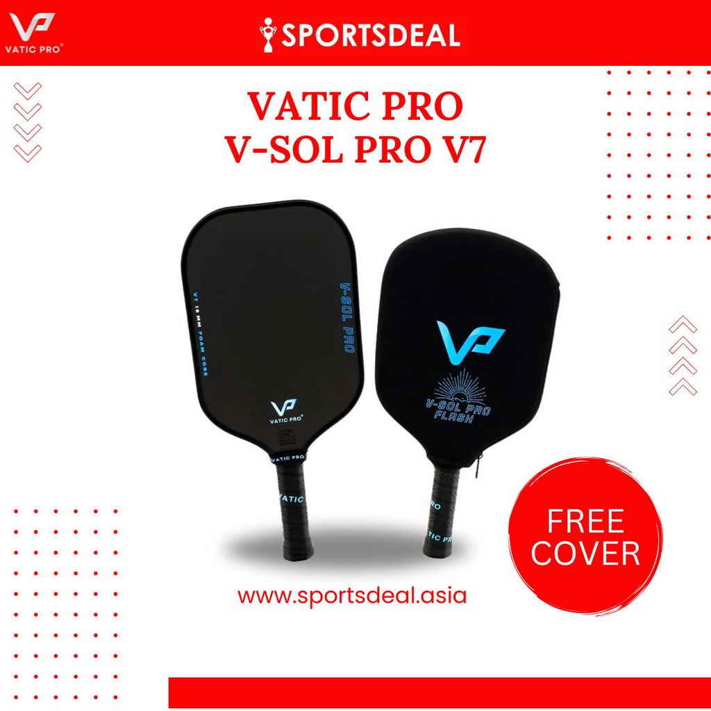 Vatic Pro V-Sol Pro V7 16mm Pickleball Paddle (Includes Free Paddle ...