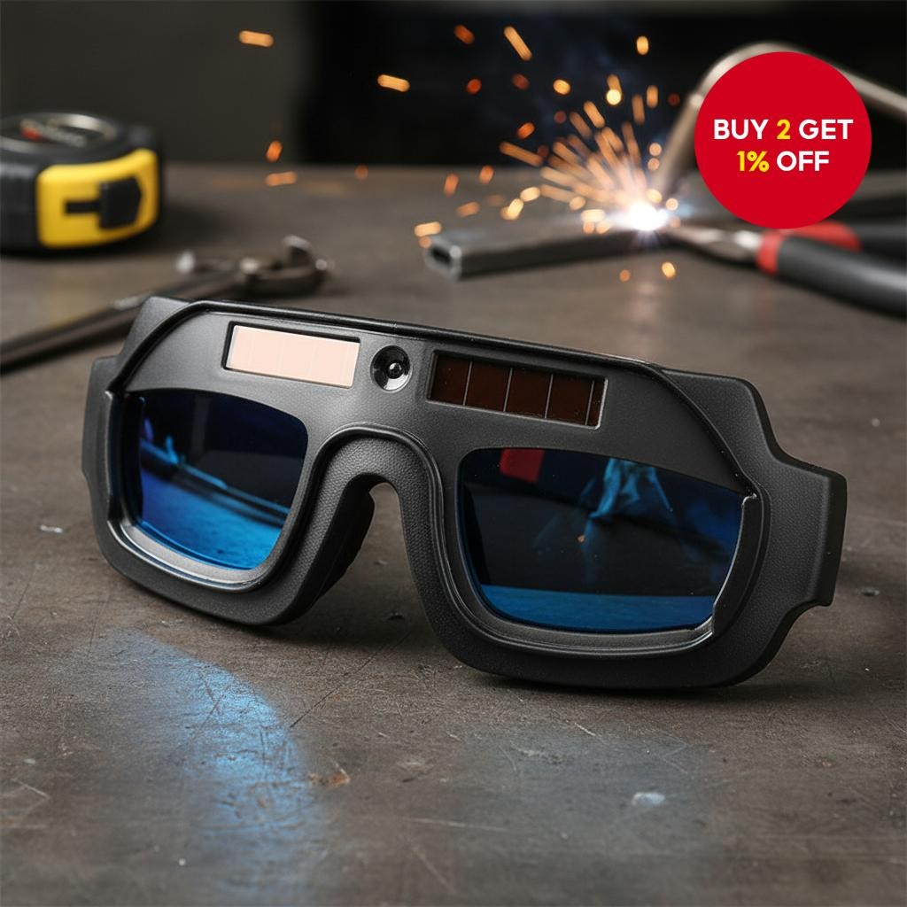 Auto-Dimming Welding Glasses - Anti-Glare Eye Shield for Welding Cermin ...