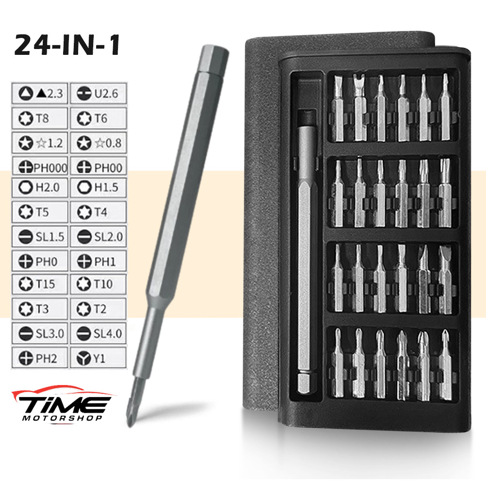 24-in-1 Precision Mini Screwdriver Bit Set - Magnetic Hex Phillips ...