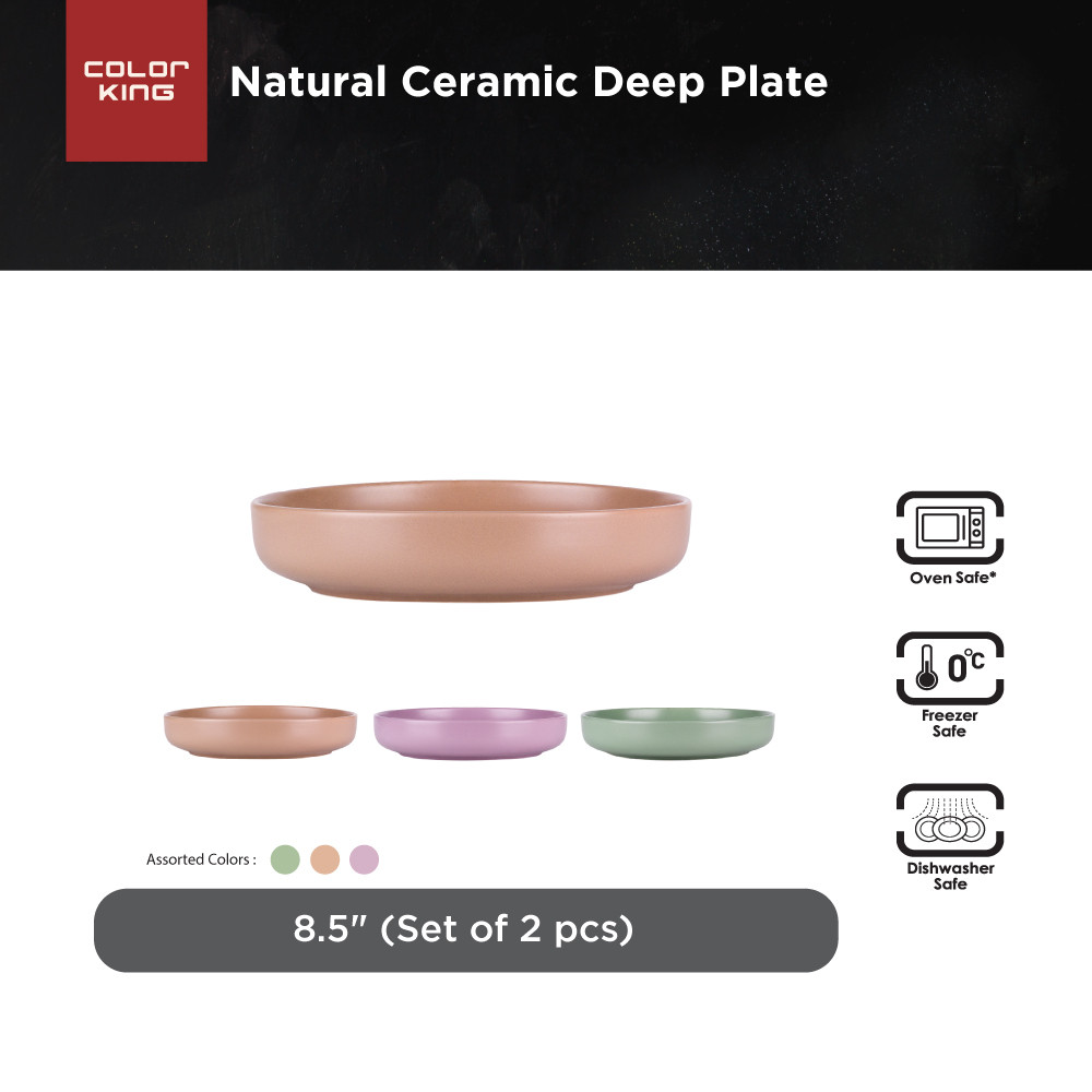 Color King 8.5" Deep Plate (set of 2)/ Luno Collection | Shopee Malaysia