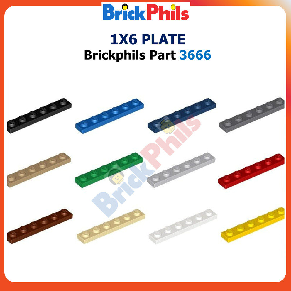 Brickphils Part 3666 - 1x6 Plate | Shopee Malaysia