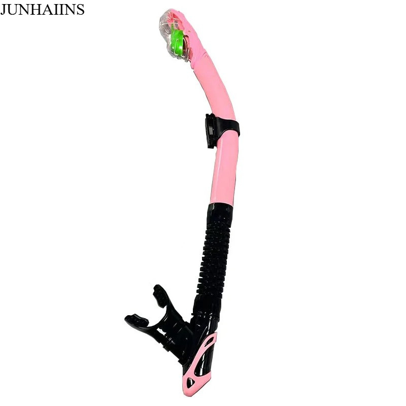 A diving dry breathing tube with splash guard and top valve, suitable ...