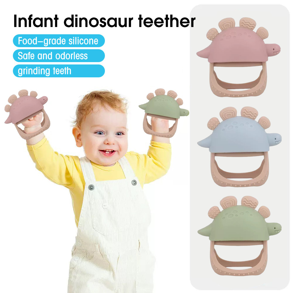 Baby Teething Toys Silicone Teether BPA Free Baby Pacifie Holders Baby ...