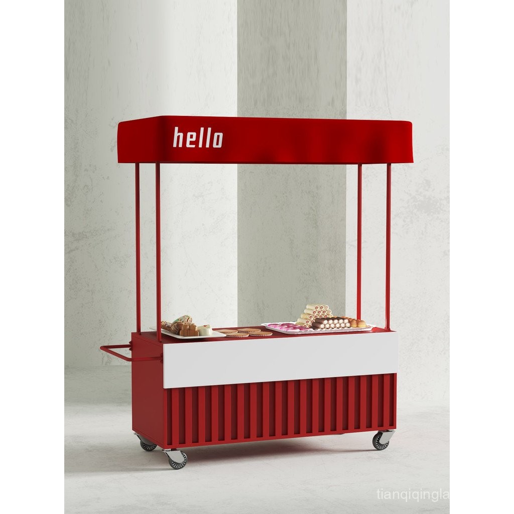 Wrought Iron Float Stall Movable Outdoor Night Market Stall Stall Cart ...