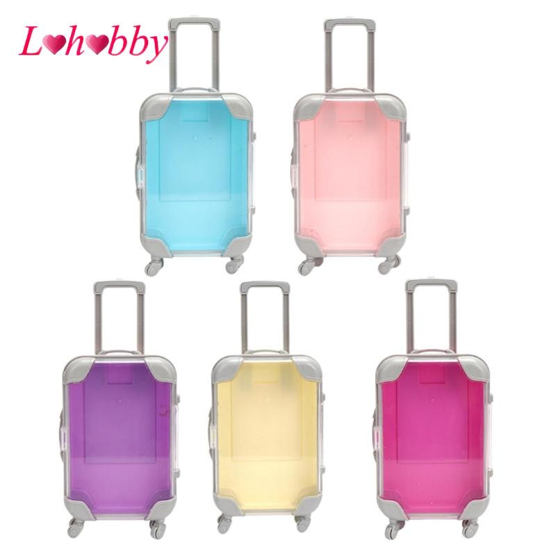 Lohobby Mini Suitcase Realistic Luggage Storage Box for Playset Gifts ...