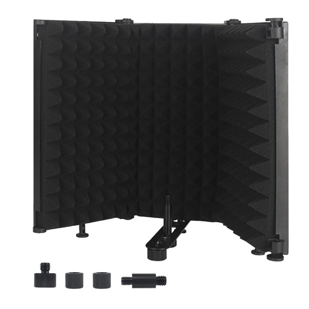 3-Panel Microphone Isolation Shield High Density Absorbent Foam ...