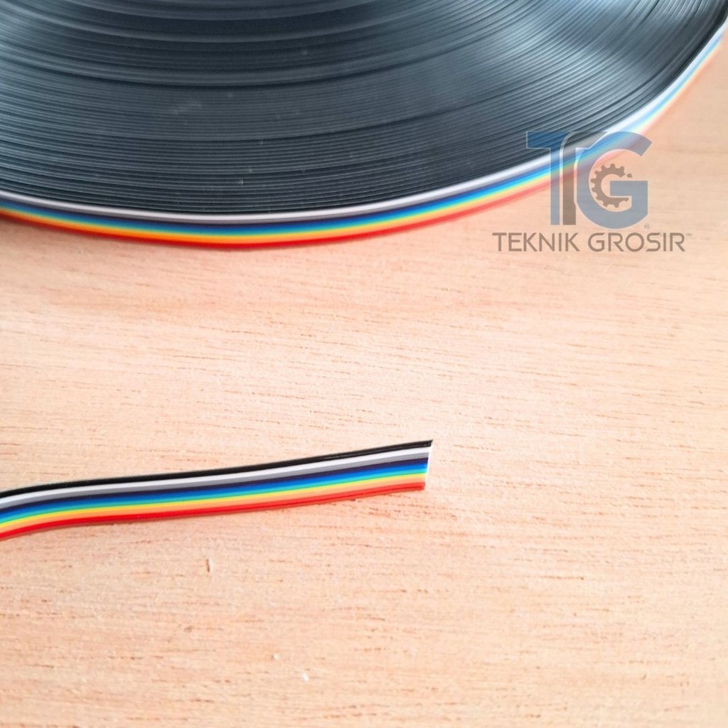 10 Pin Rainbow Ribbon Cable | Colorful Rainbow Cable Per Meter | Shopee ...