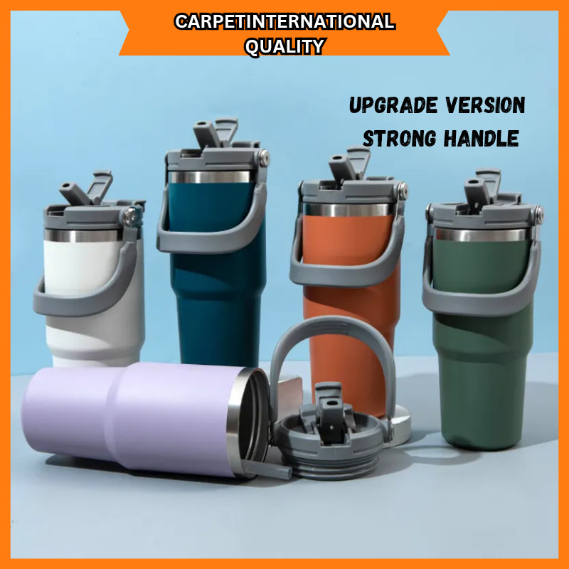 304 Stainless Steel Bottle–Insulated Vacuum Tumbler for Hot & Cold Drinks 890ml Thermo Cup with ...