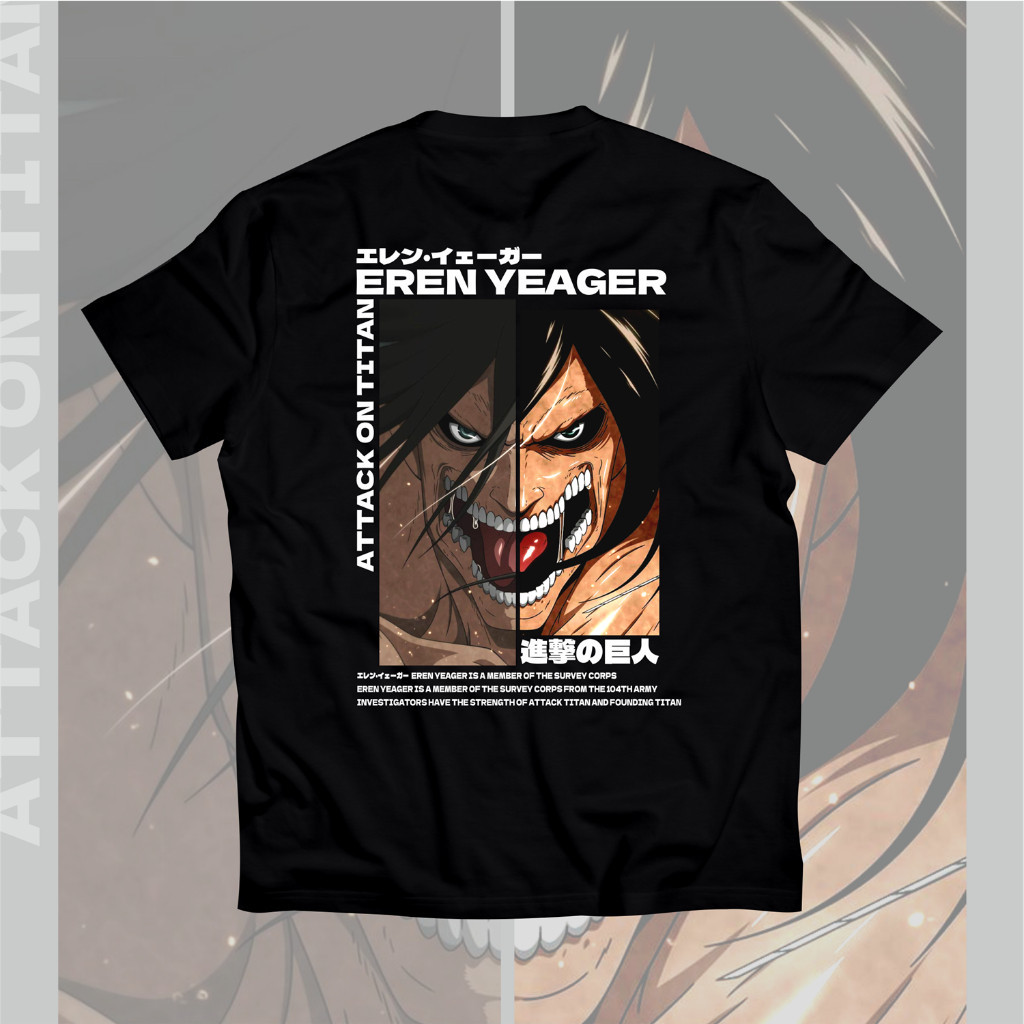 Unisex Fashion "Attack on Titan" Eren Yeager Tee | 100% Cotton | Cool ...