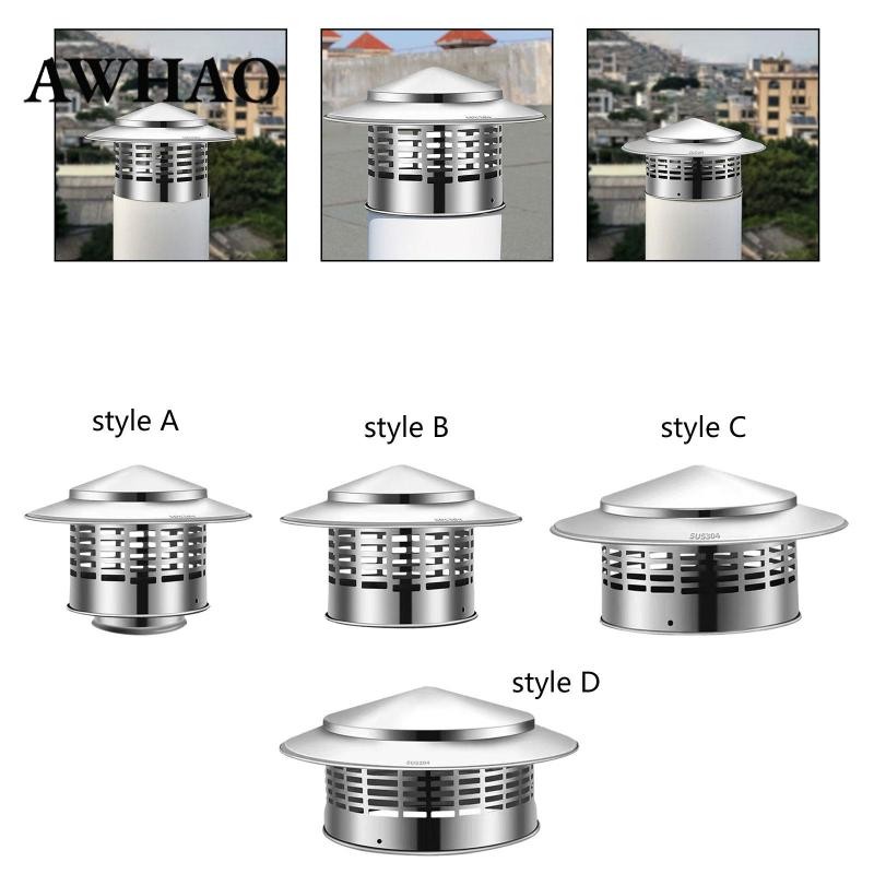 [AWHAO] Round Chimney Rain Cap,Chimney Flue Cover Roof Rain Guard ...